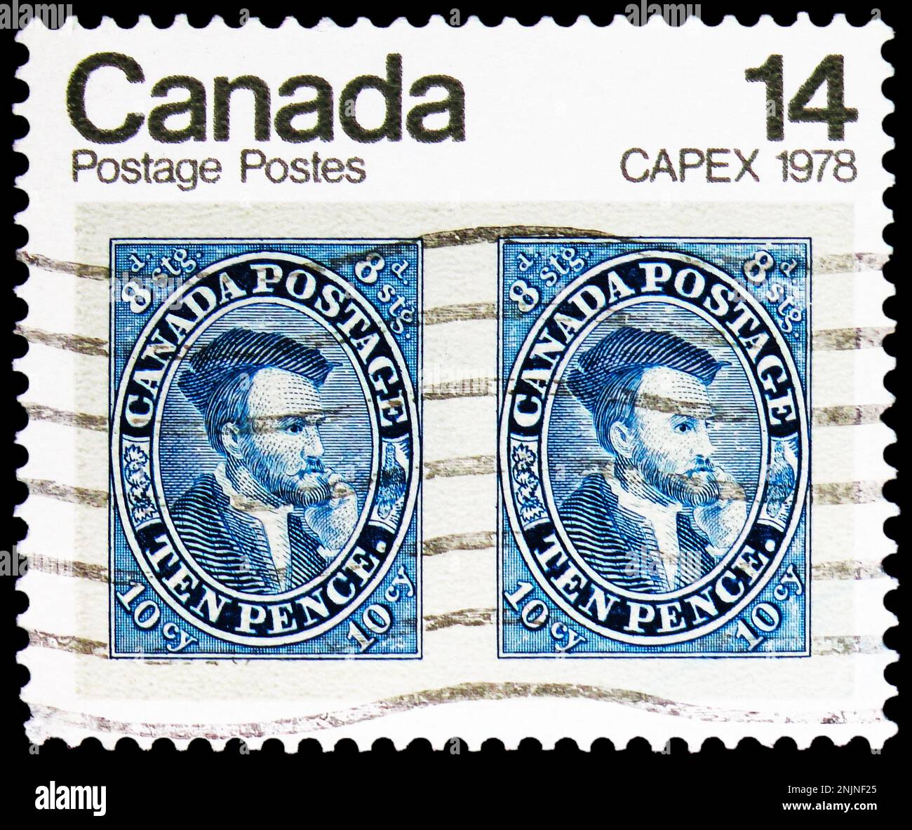 MOSCOW, RUSSIA - FEBRUARY 15, 2023: Postage stamp printed in Canada ...