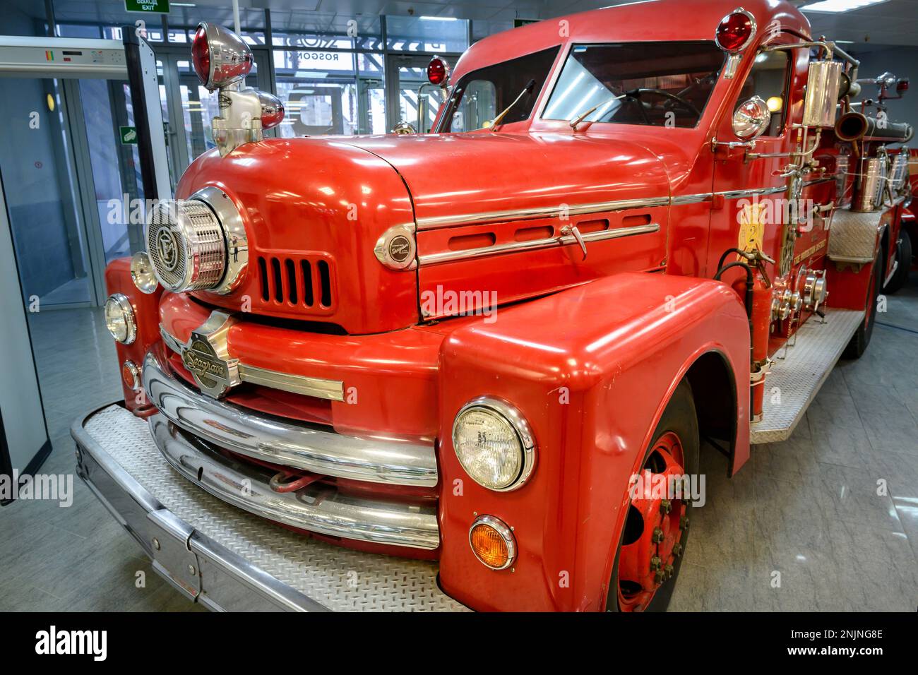 An Austrian retro fire truck at the Nik Panuli Automobile Museum of ...
