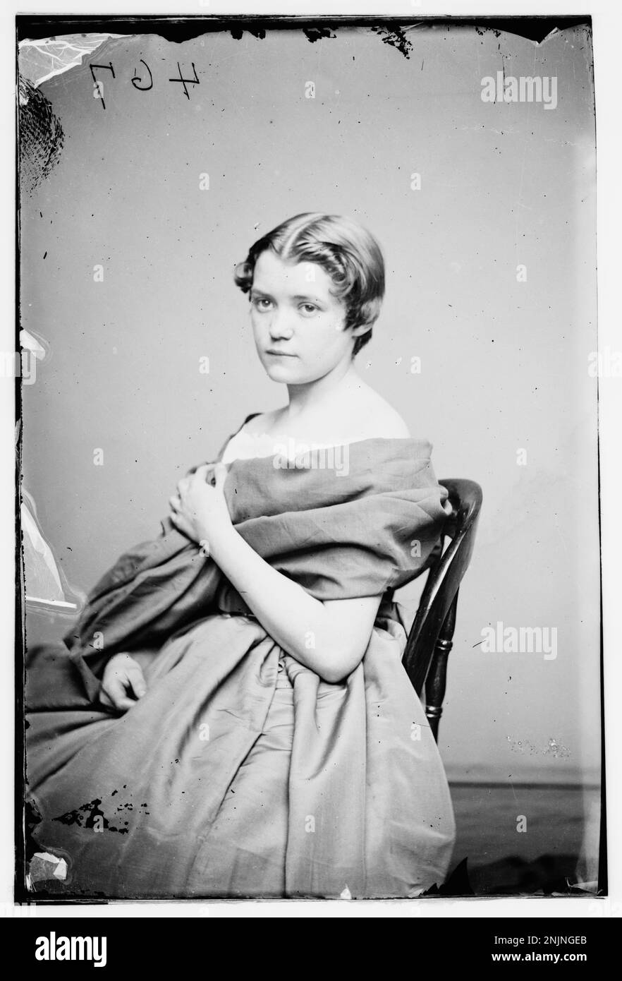 Photograph of Miss Kate Chase, a prominent 19th-century American figure ...