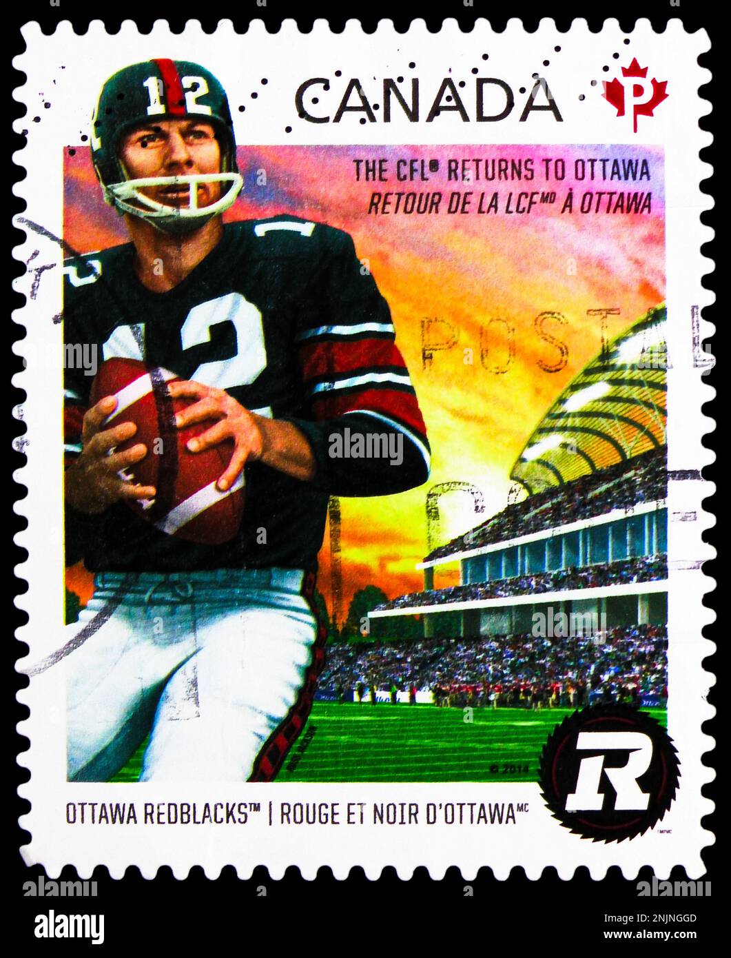 MOSCOW, RUSSIA - FEBRUARY 15, 2023: Postage stamp printed in Canada ...