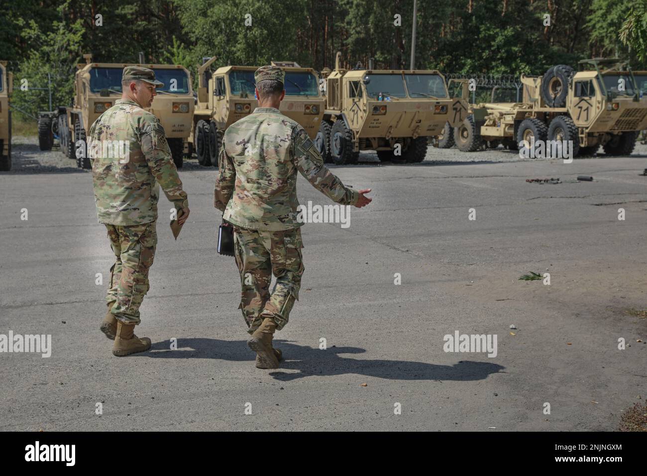 U.S. Army Lt. Col. Patrick Reardon, right, commander assigned to 64th ...