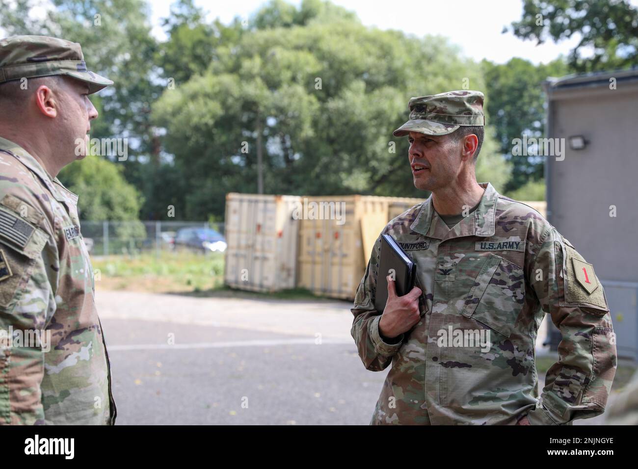 The commanding officer of the 4th brigade combat team hi-res stock ...