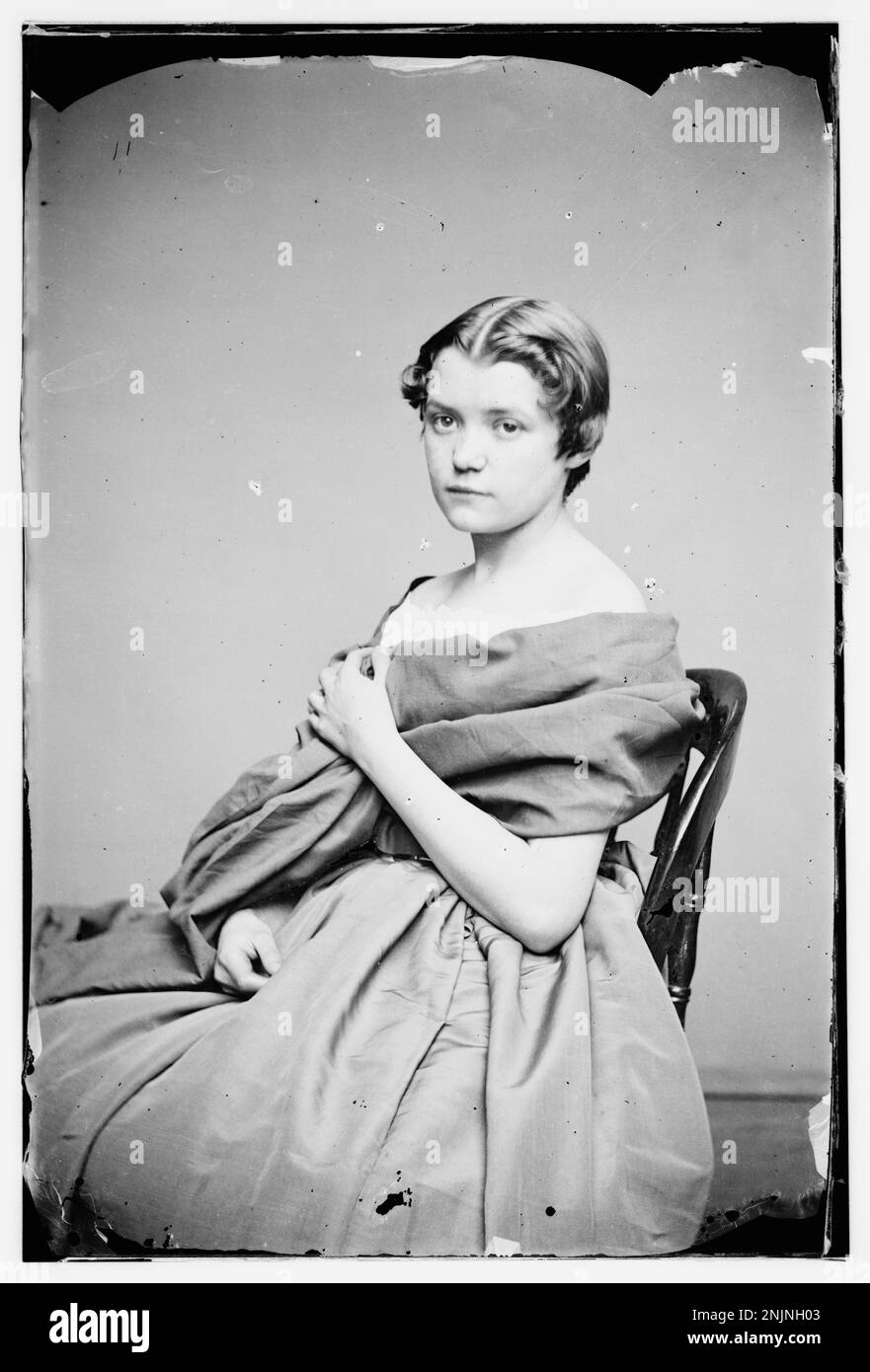 Portrait of Kate Chase, an influential social figure and the daughter ...