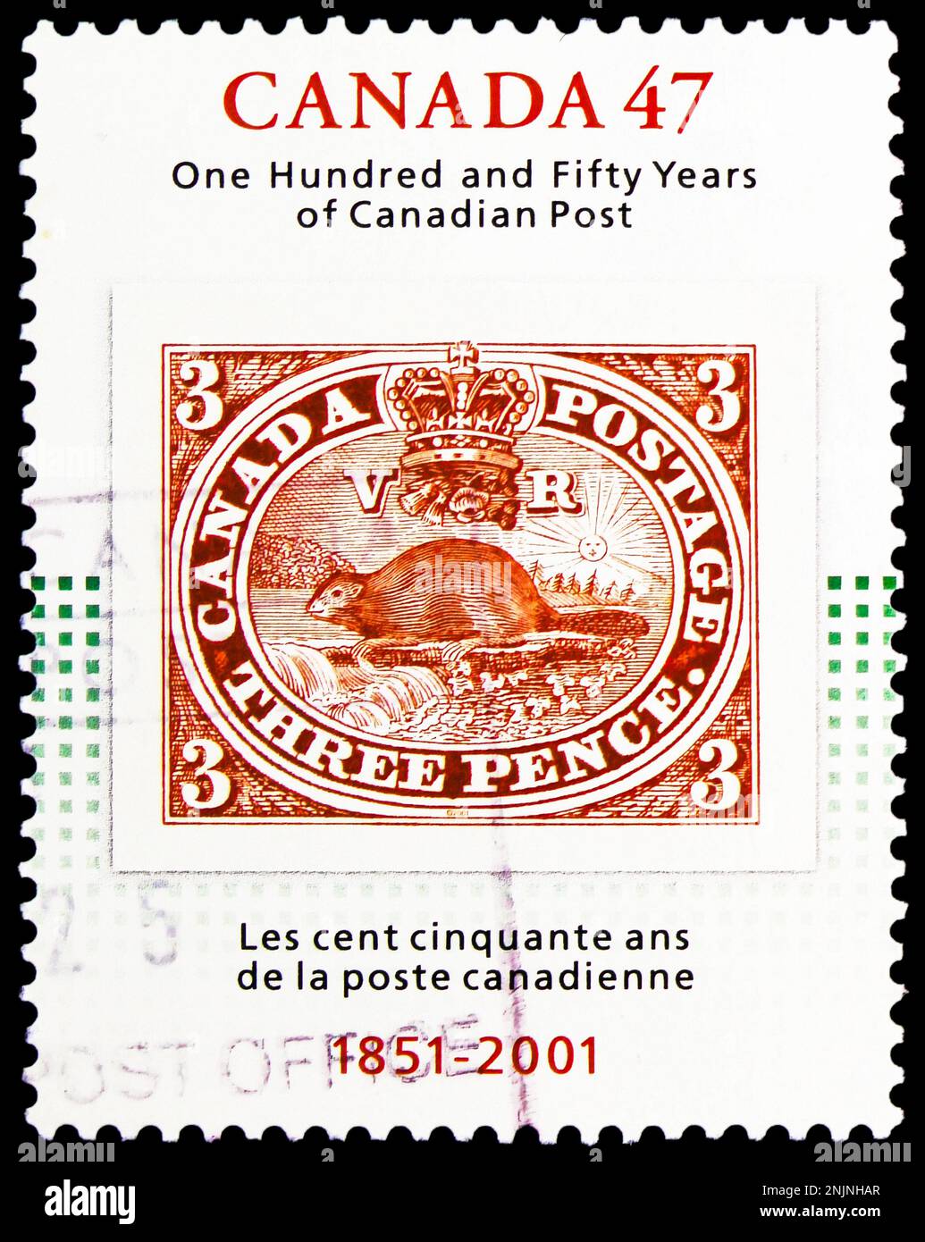 MOSCOW, RUSSIA - FEBRUARY 15, 2023: Postage stamp printed in Canada ...