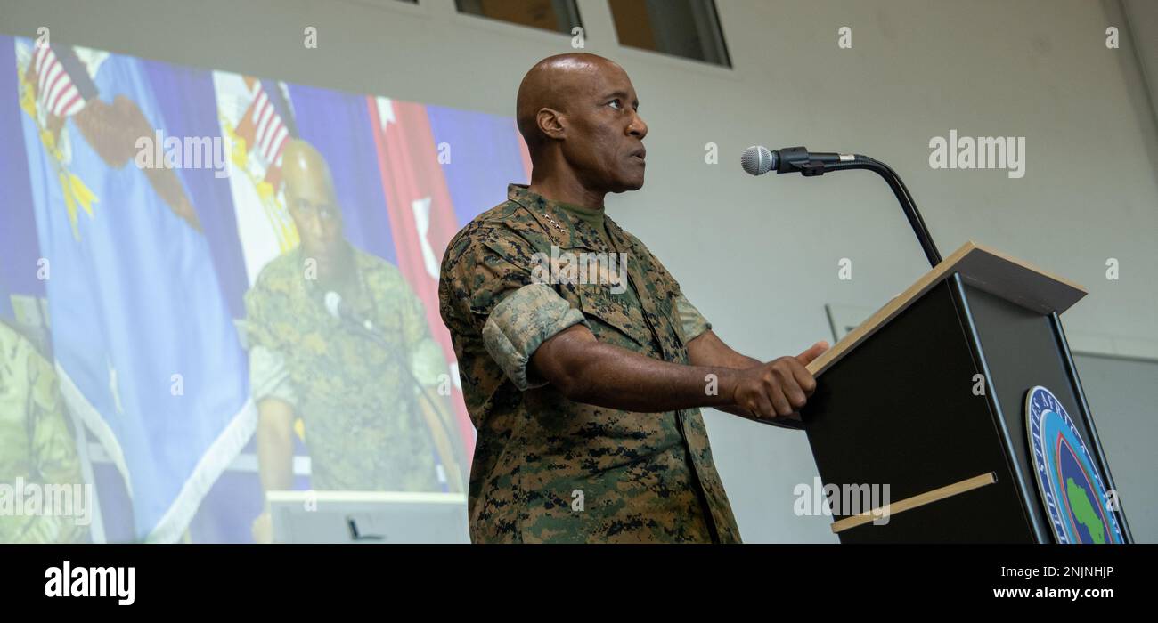 U.S. Africa Command Commander, U.S. Marine Corps Gen Michael Langley ...