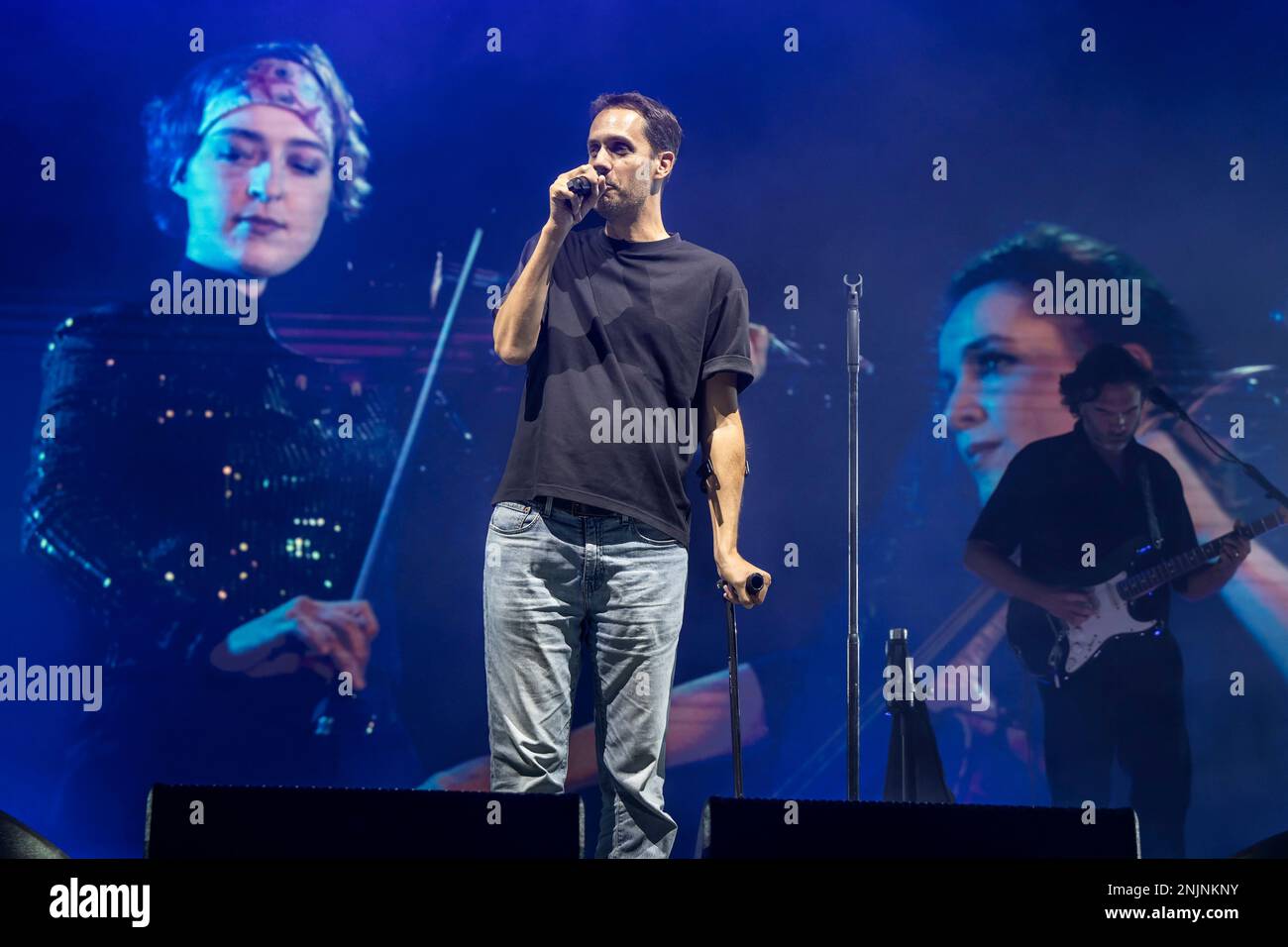 French singer Grand Corps Malade performs on the Vega stage during the ...