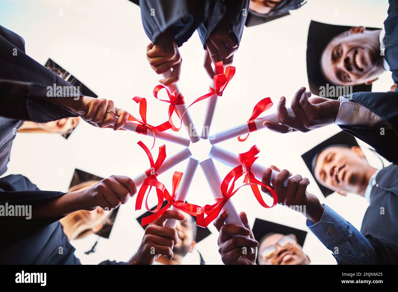 This is just the beginning. Low angle shot of a group of students ...