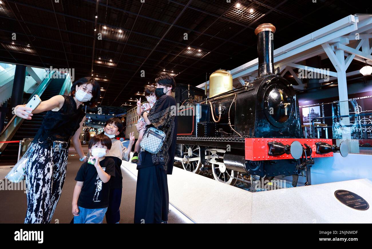Locomotive No. 1, the first locomotive from Great Britain is displayed ...