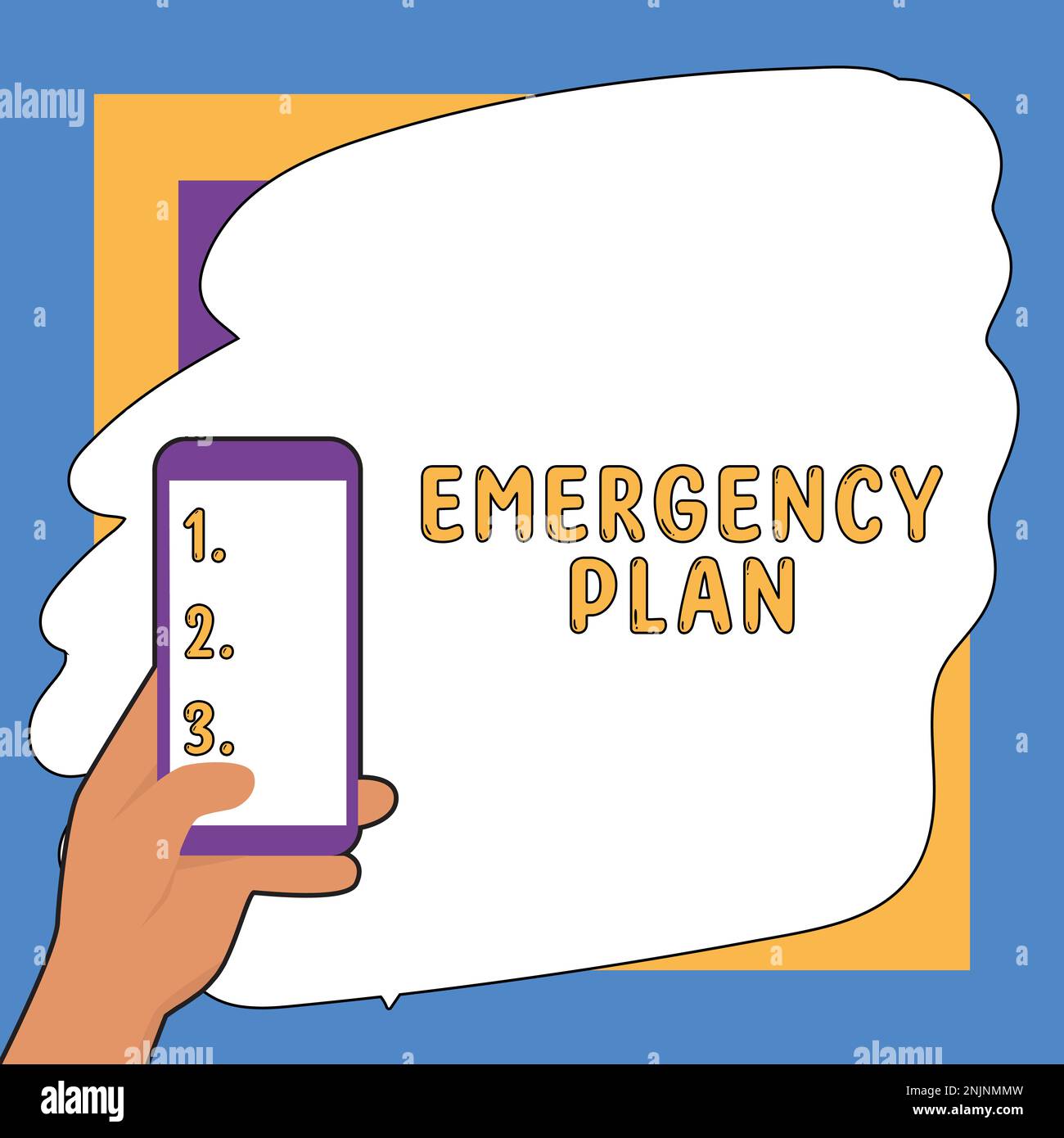 Conceptual display Emergency Plan. Word Written on Procedures for ...