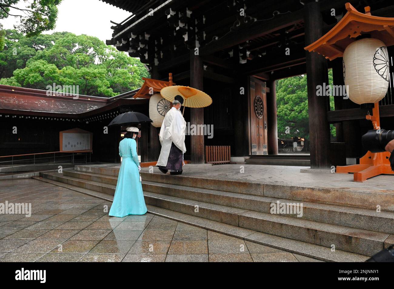 Japanese Princess Kako of Akishino visits the Meiji Jingu Shrine in ...
