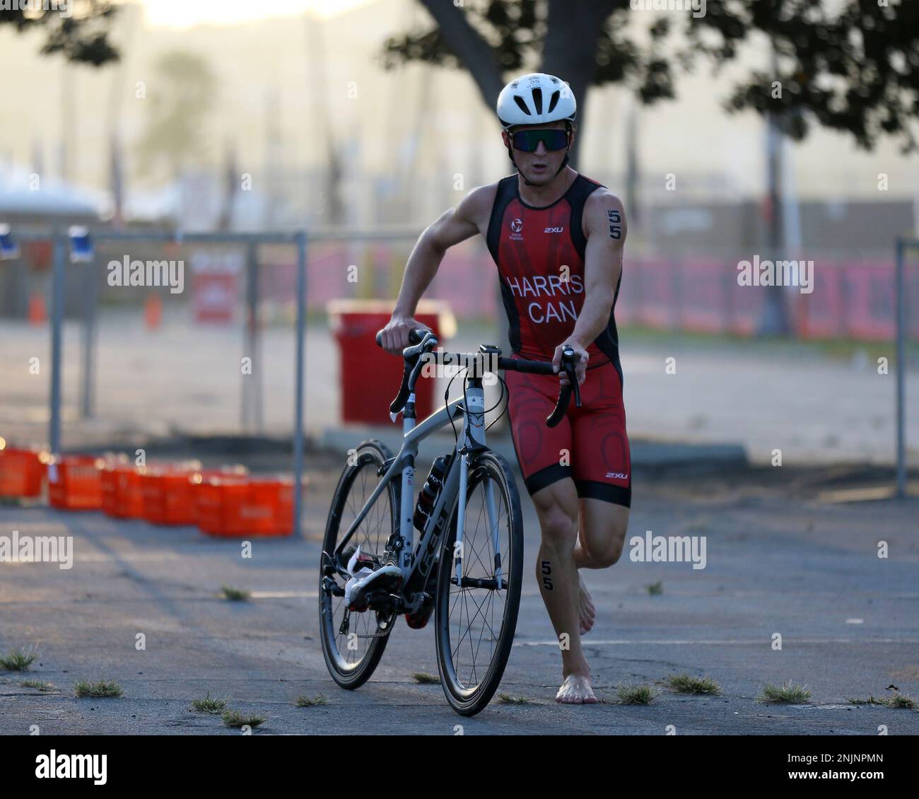 Blake Harris, of Canada, at the Triathlon USA ITU World Triathlon 2022 ...