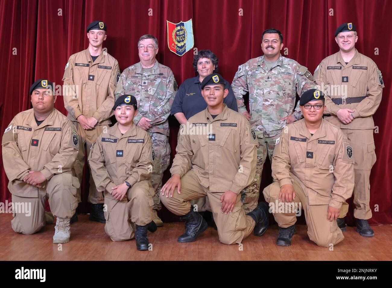 California Cadet Corps (CACC) Commandants and Cadets pose for a group ...