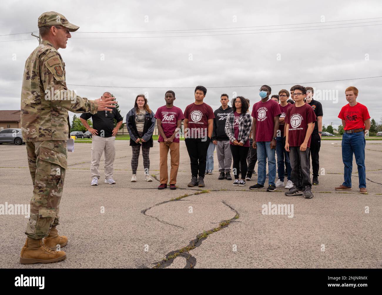 Members of the WNY Aviation Adventure Camp and JROTC students from ...