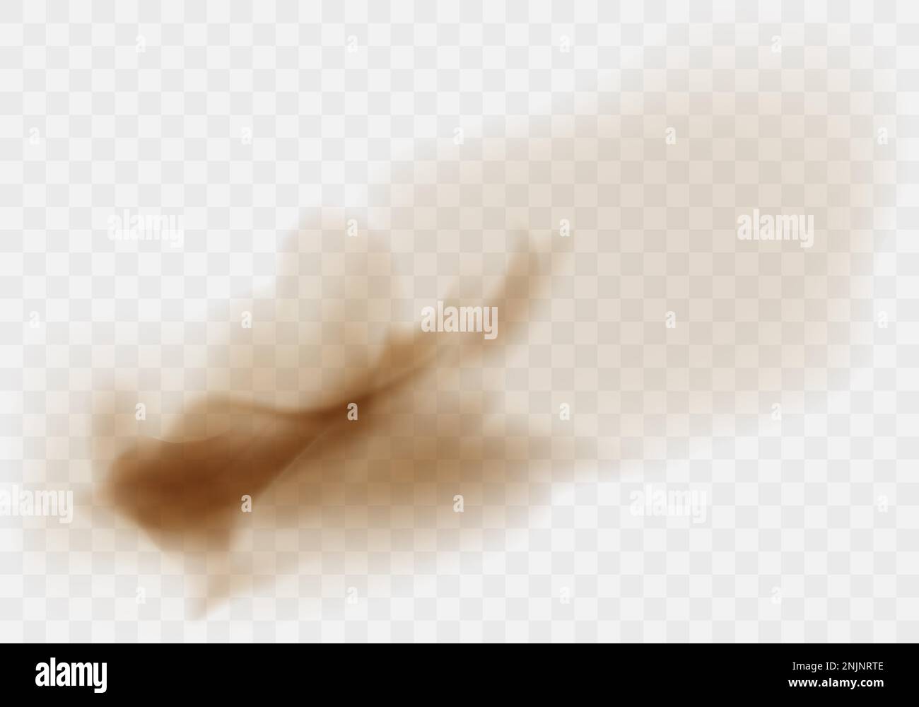 Desert sandstorm, brown dusty cloud or dry sand flying with gust of ...