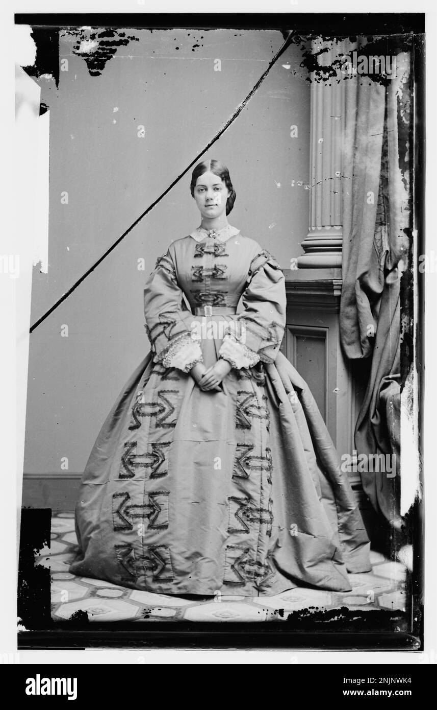 A portrait of Kate Chase Sprague, the daughter of U.S. Senator Salmon P ...