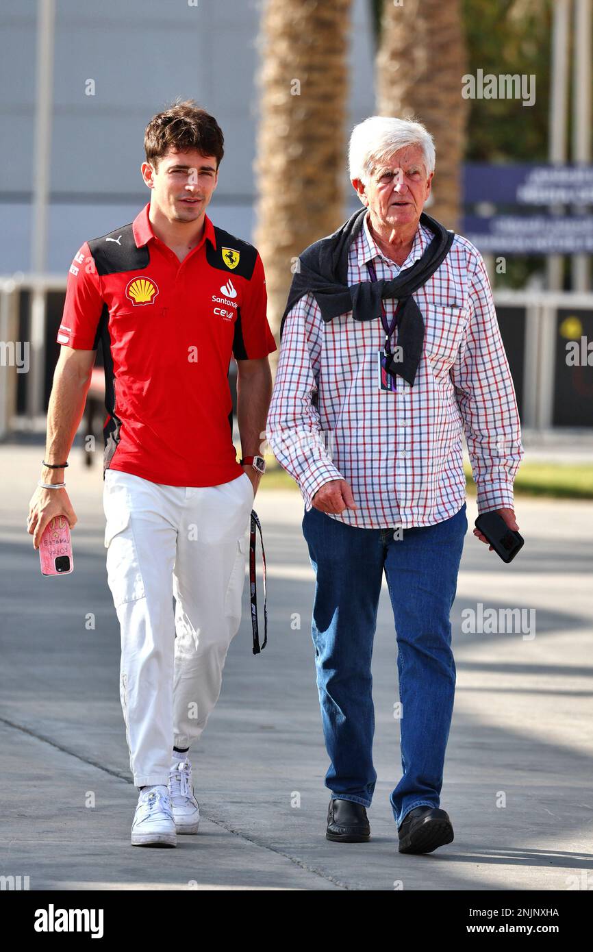 Sakhir, Bahrain. 23rd February 2023. (L to R): Charles Leclerc (MON ...