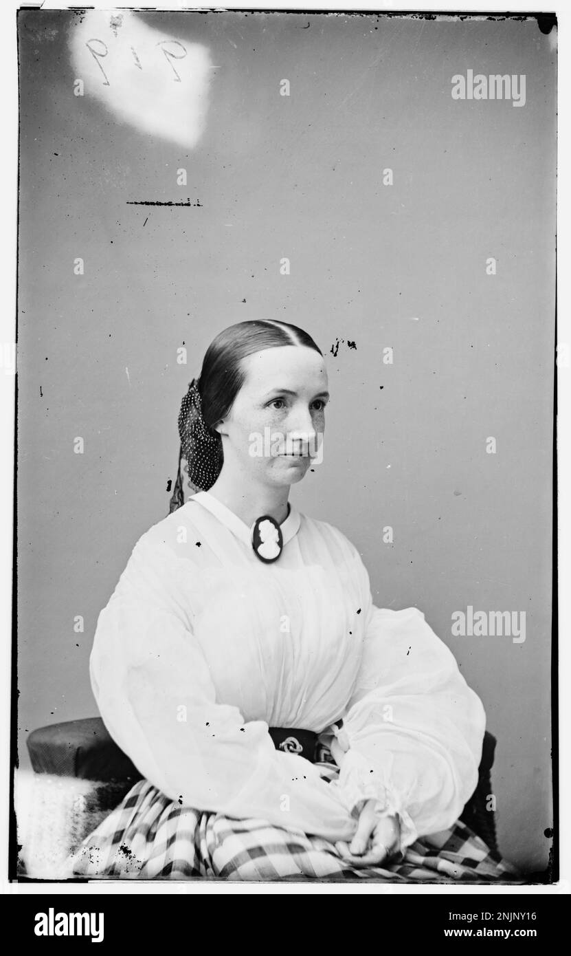 Photograph of Miss A.J. Evans, from the Brady-Handy Collection at the ...