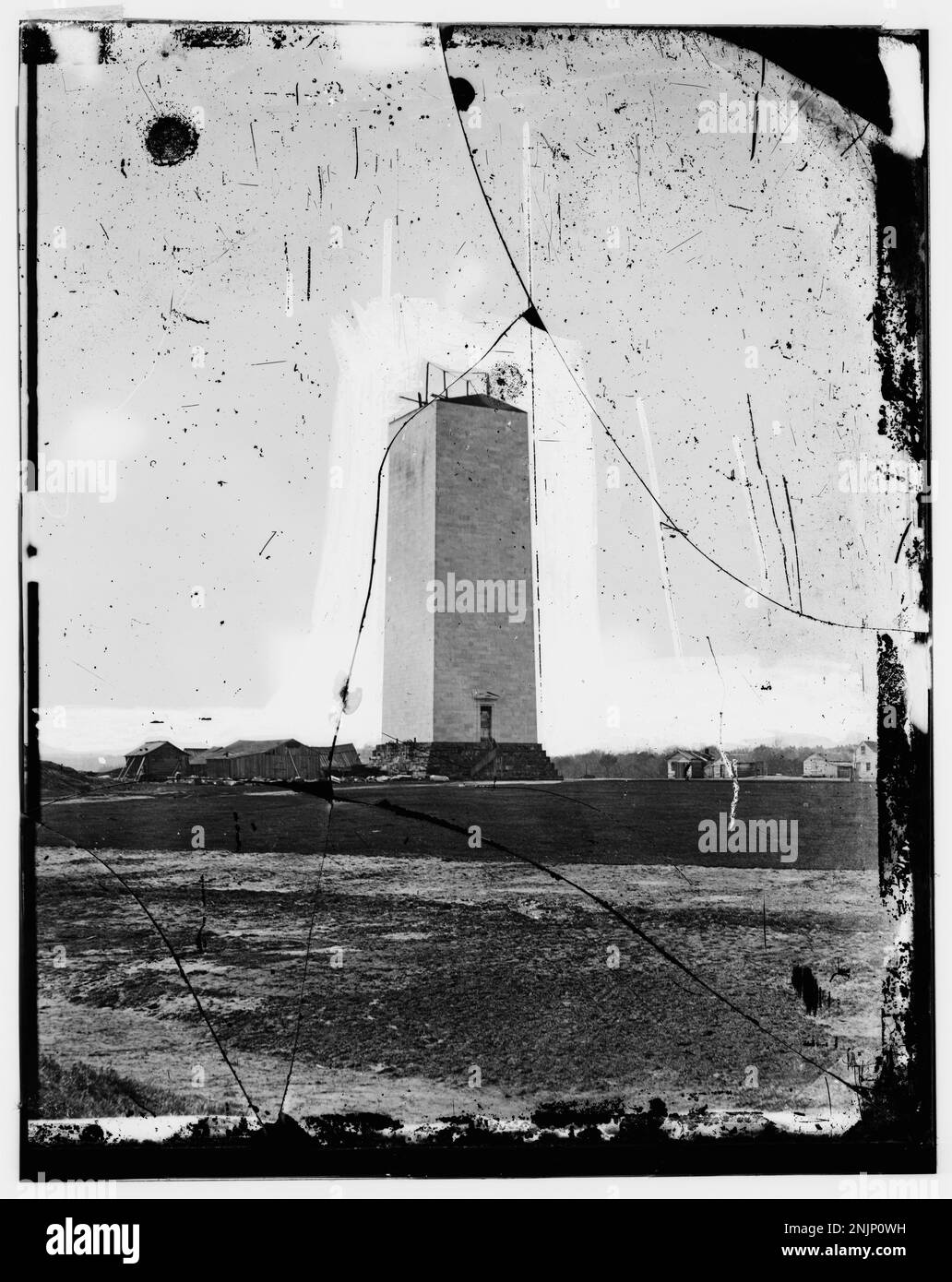 View of the Washington Monument as it stood for the first 25 years ...