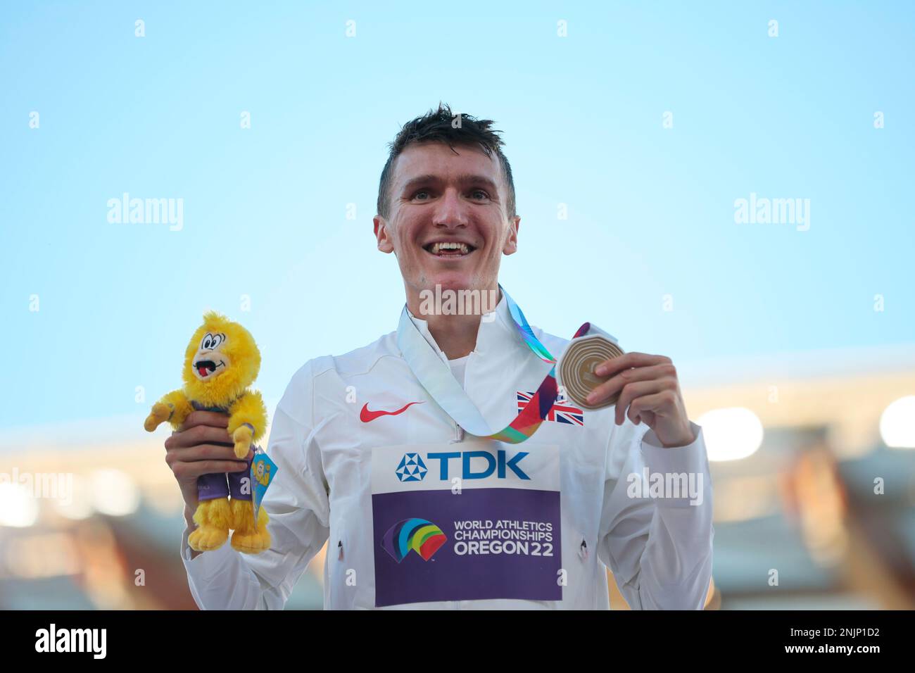 Jake WIGHTMAN of Great Britain celebrates after winning the 1500 meters ...