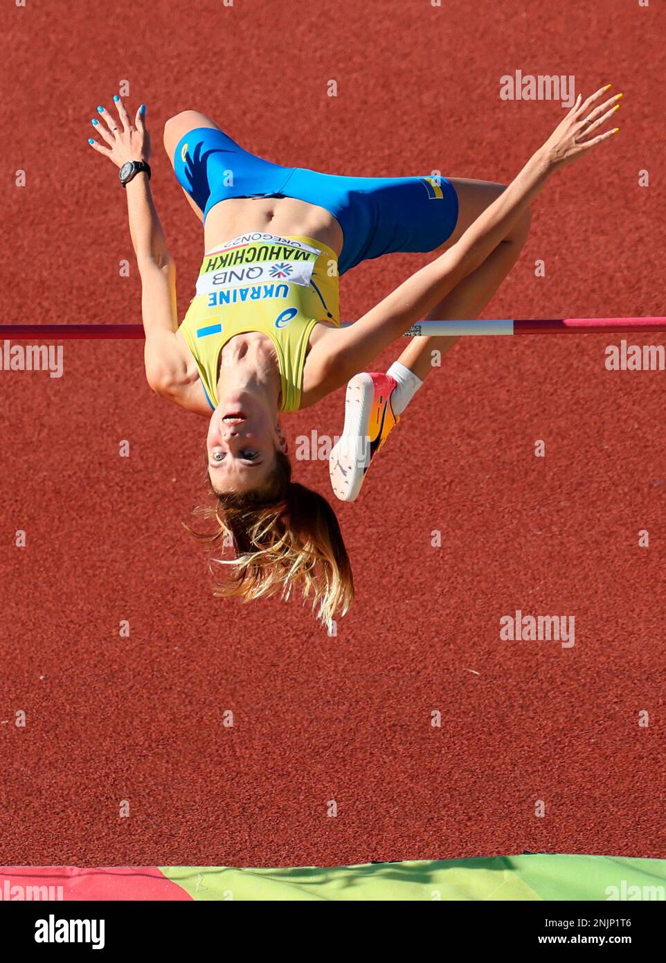 Ukraine's Yaroslava MAHUCHIKH jumps at High Jump Women of World ...