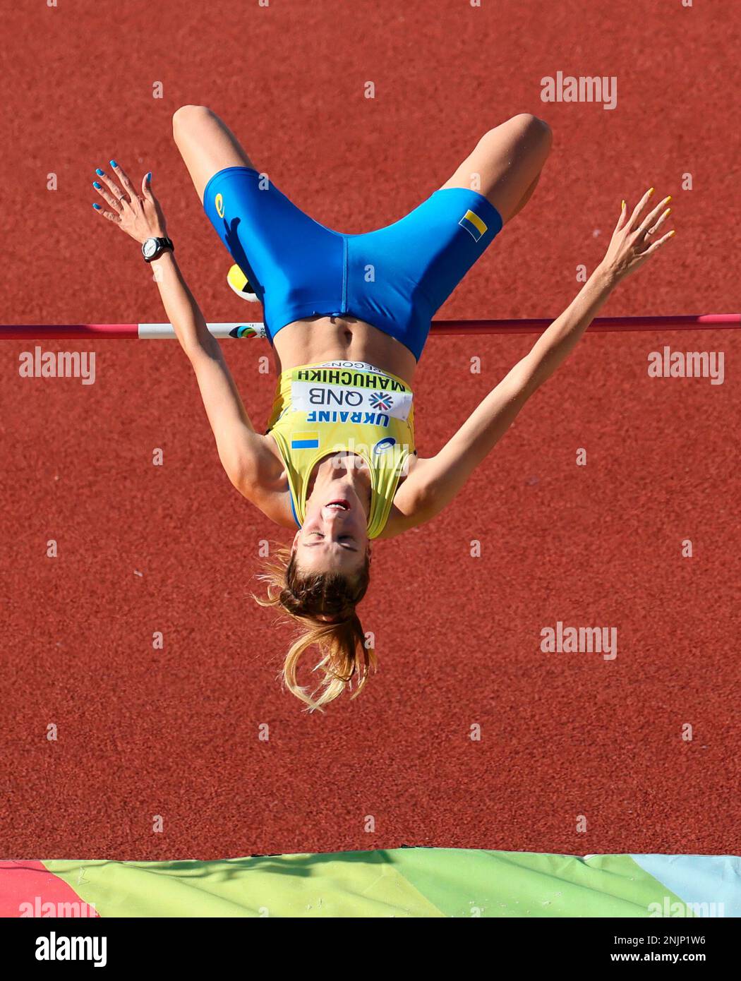 Ukraine's Yaroslava MAHUCHIKH jumps at High Jump Women of World ...