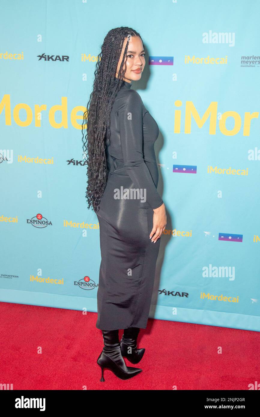 New York, US - 22 Feb 2023, Azia Dinea Hale attends the "iMordecai" New ...