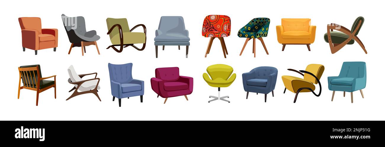 Mid century apartment Cut Out Stock Images & Pictures - Alamy