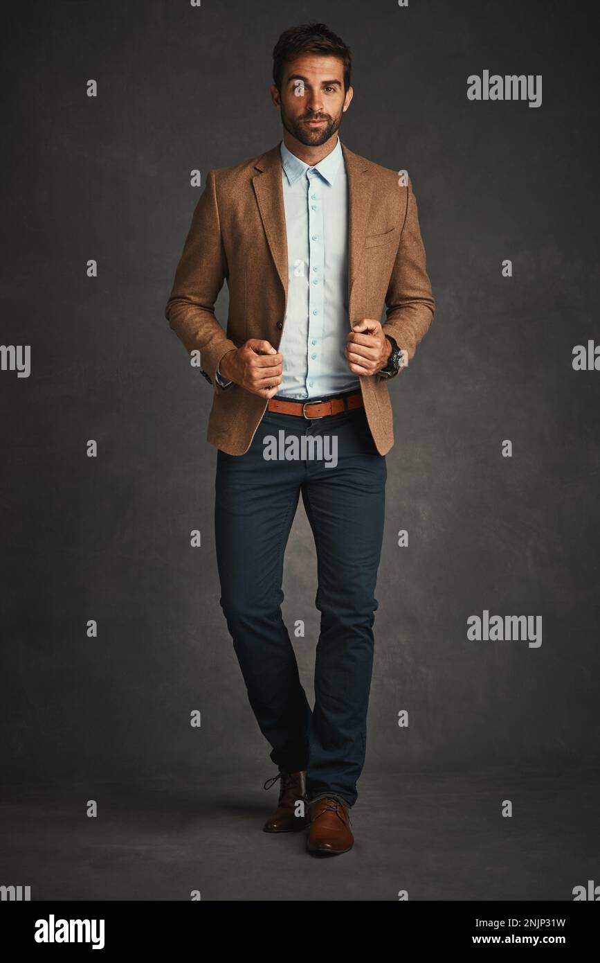 Handsome blazer pose for men hi-res stock photography and images - Alamy