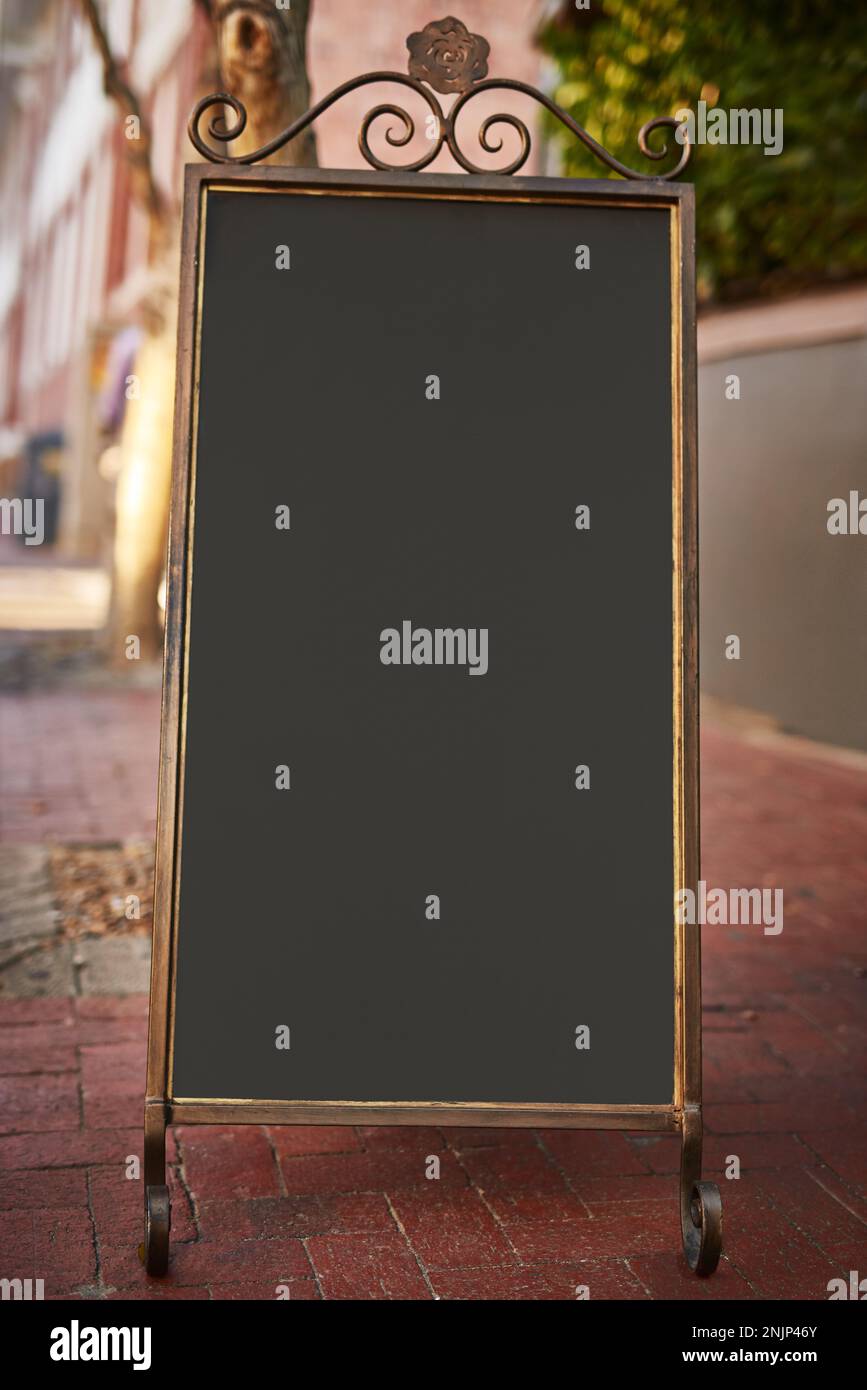 Have a look inside. a sidewalk sign with space for you to add your own ...