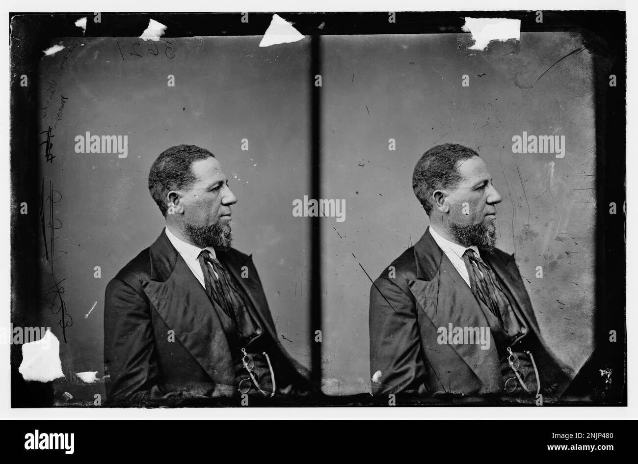 A portrait of Hon. Hiram R. Revels, the first African American U.S ...
