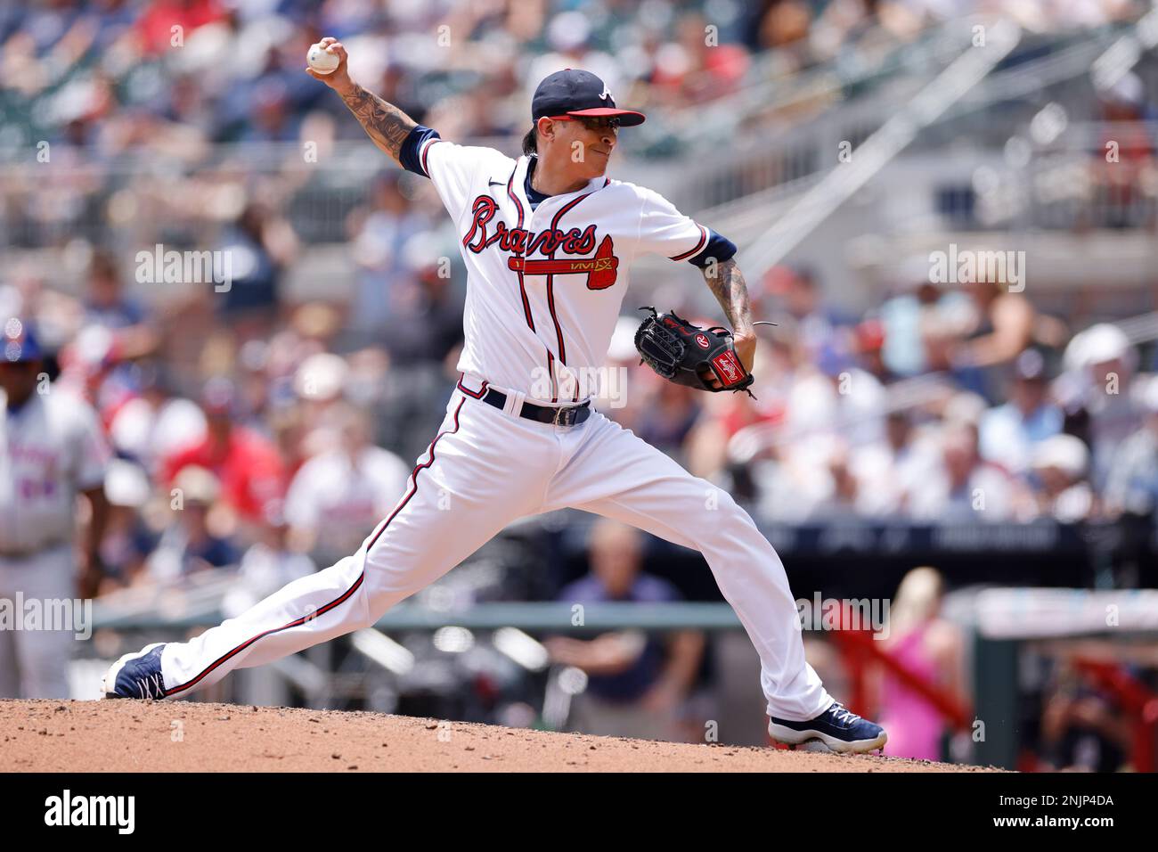 ATLANTA, GA - JULY 13: Atlanta Braves relief pitcher Jesse Chavez (60 ...
