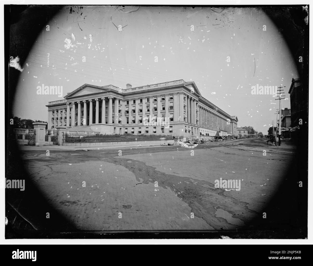 An image depicting the U.S. Treasury Department during the 19th century ...