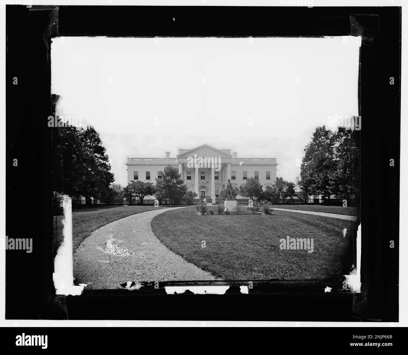One of the earliest known photographs of the White House, made in the ...