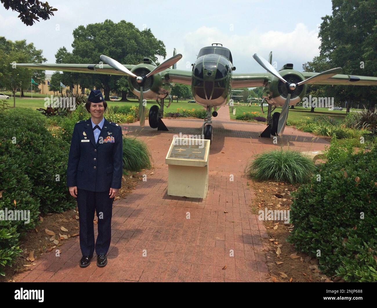 Then Lt. Col. Bridget McNamara, who was the 21st Student Squadron ...