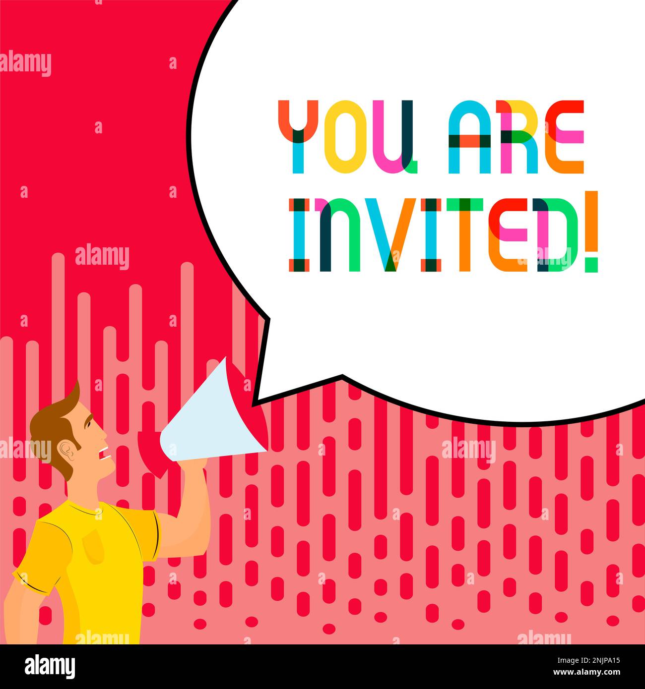 Text sign showing You Are Invited. Word Written on Receiving and ...