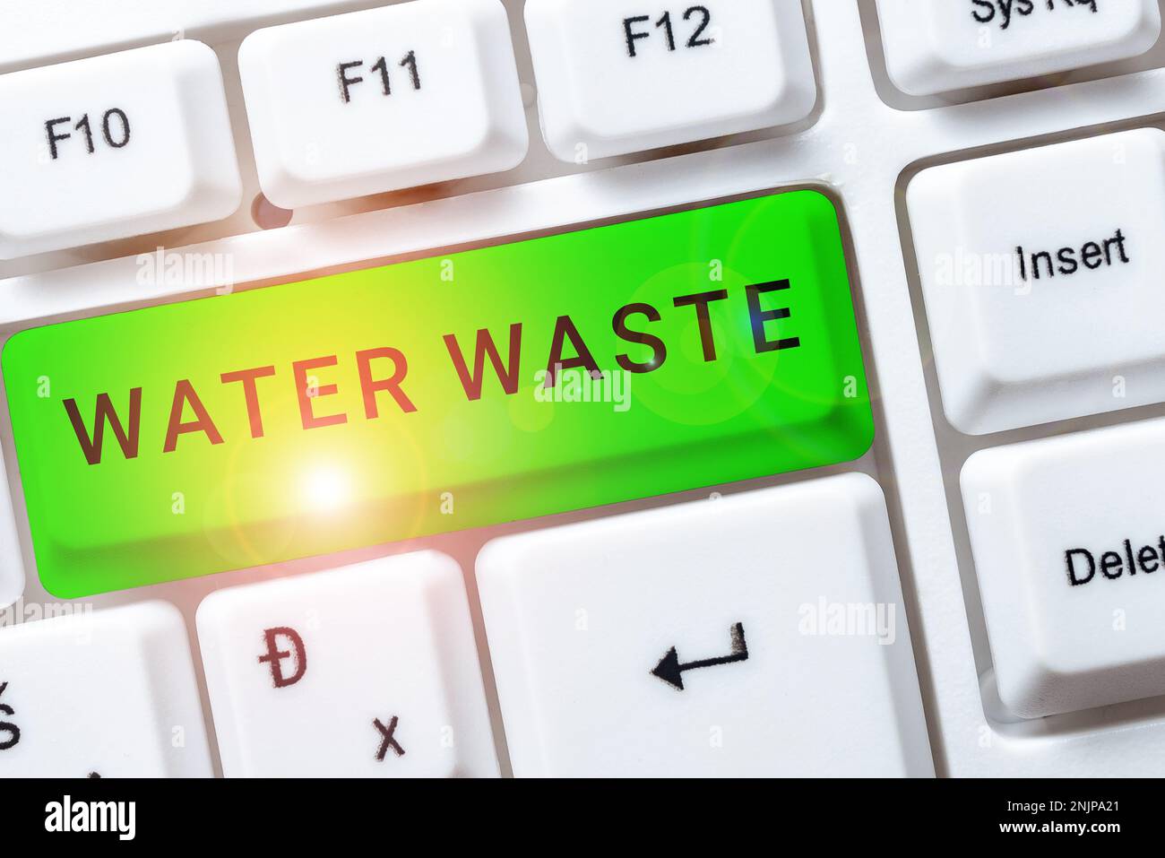 Text caption presenting Water Waste. Word for liquid that has been used ...