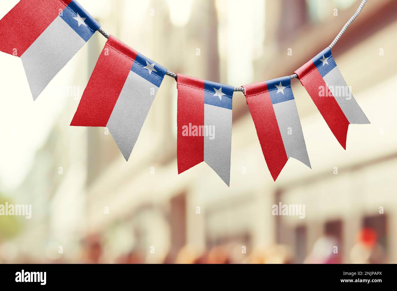 Garland chile national flags hi-res stock photography and images - Alamy