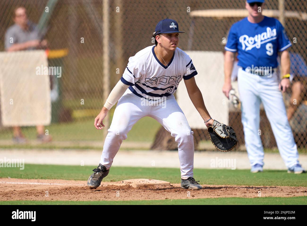 Casey Borba during the WWBA World Championship at Roger Dean Stadium Complex on October 7, 2021 ...