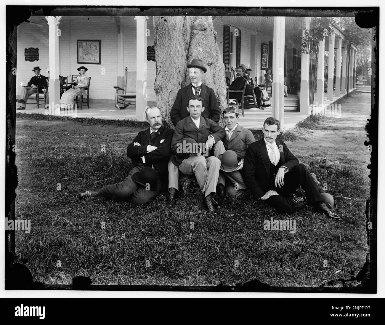 Group photograph of individuals at Marshall Hall, Maryland, in the 19th ...
