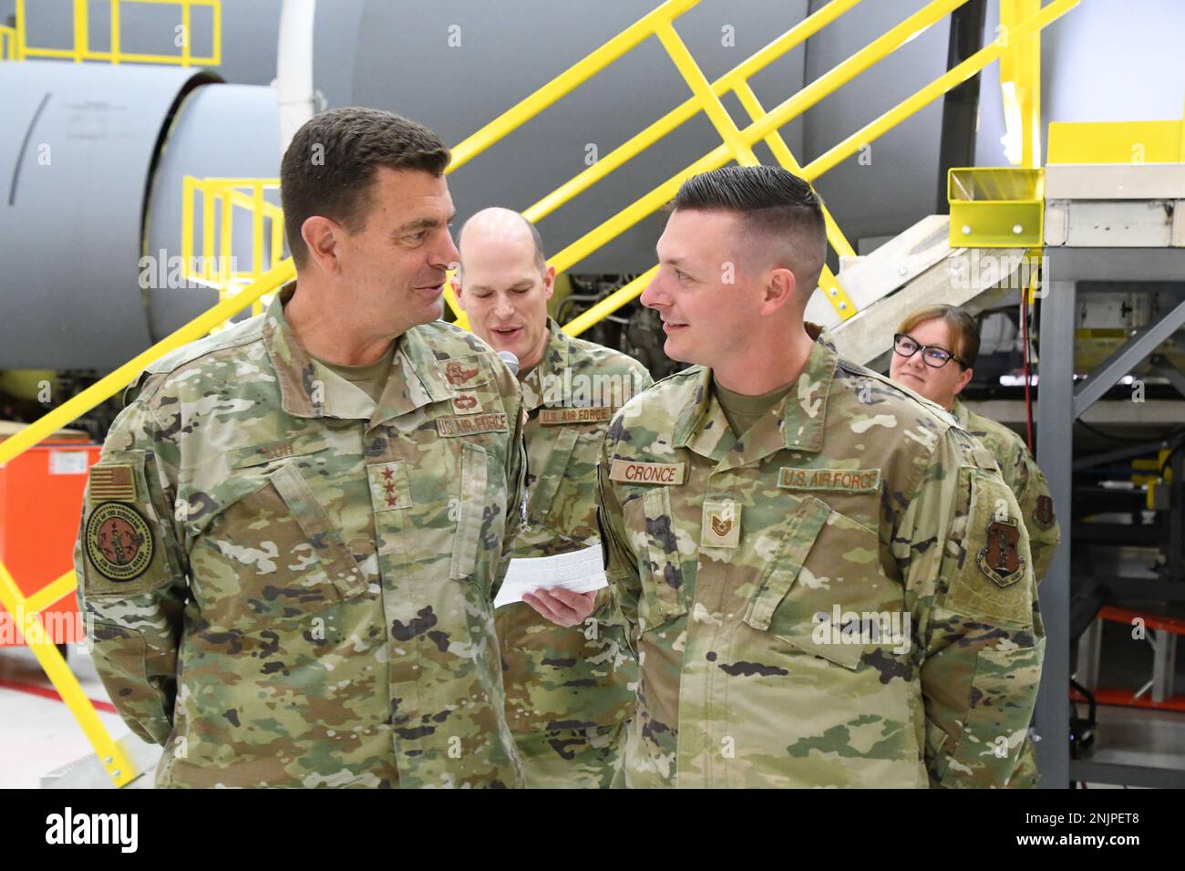 U.S. Air Force Lt. Gen. Michael Loh, left, director, Air National Guard ...