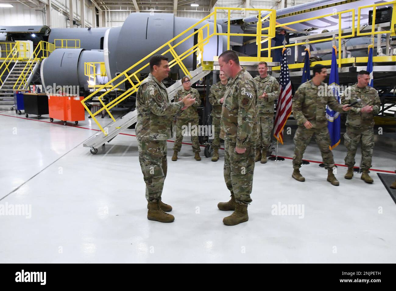 U.S. Air Force Lt. Gen. Michael Loh, left, director, Air National Guard ...