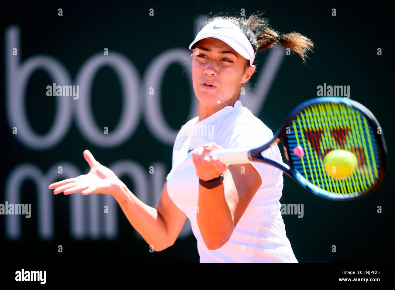 Serbia's Olga Danilovic returns a ball to Croatia's Petra Martic during ...
