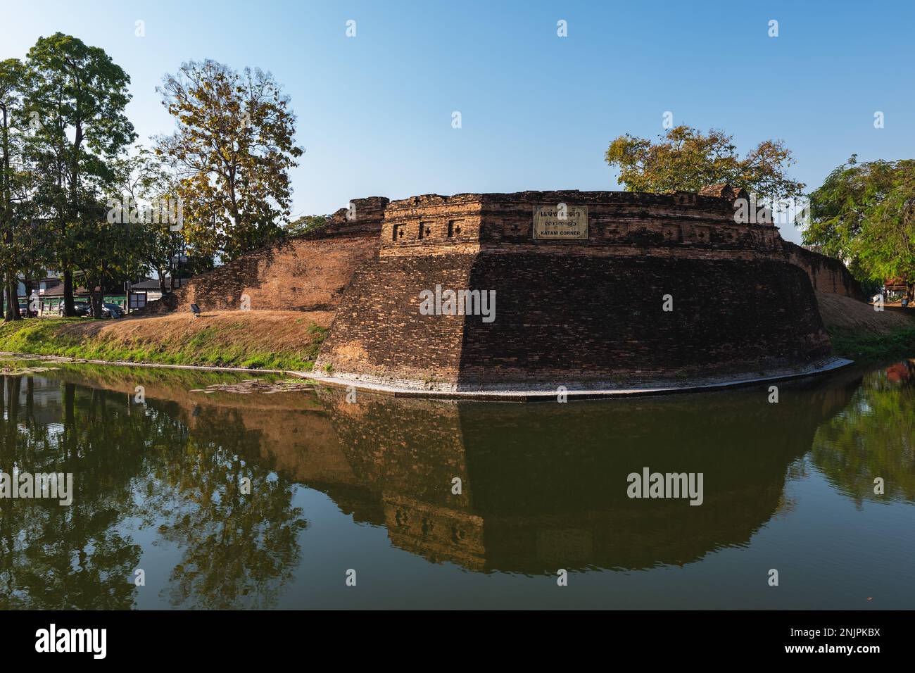 Katam Corner and moat of old chiang mai city in thailand Stock Photo ...