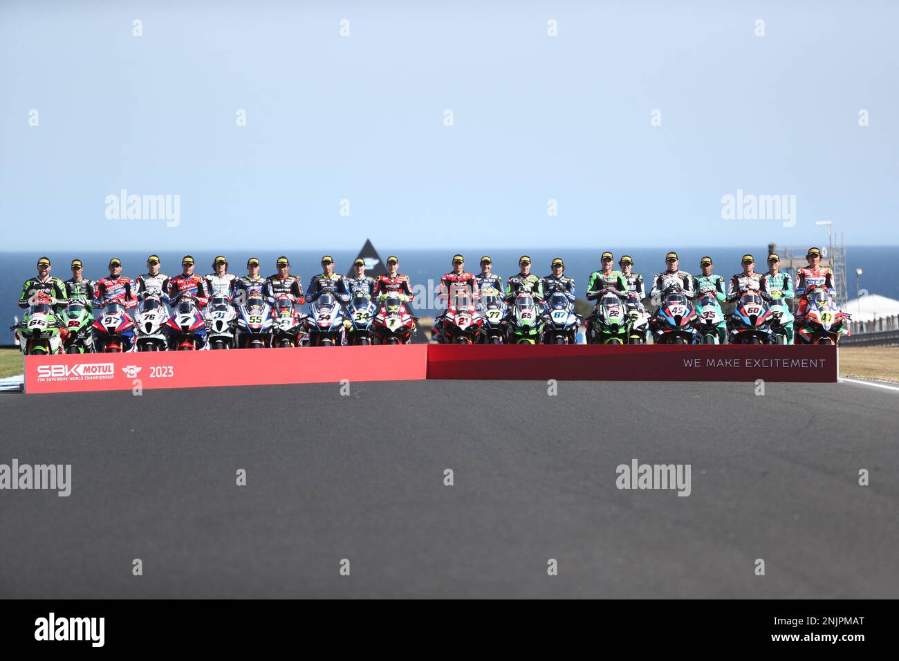 Victoria, Australia. 23rd Feb, 2023. the fiield of 2023 WSBK riders ...
