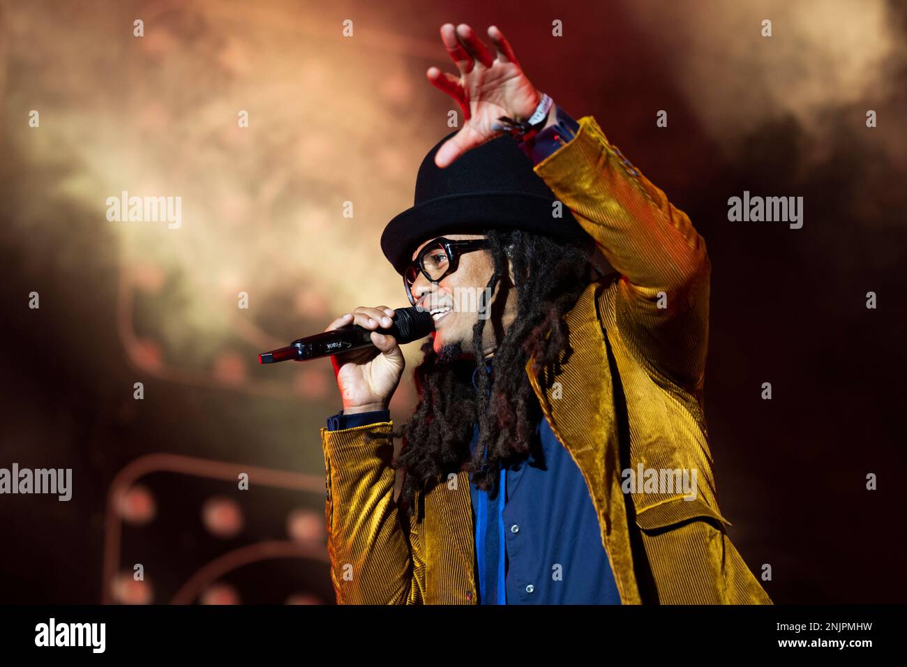 German band Seeed performs on the main stage at the Gurtenfestival in ...