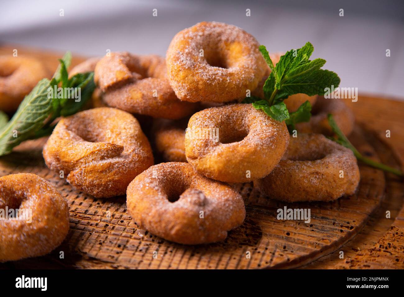 Traditional Spanish fried donuts made with lemon and cinnamon Stock ...