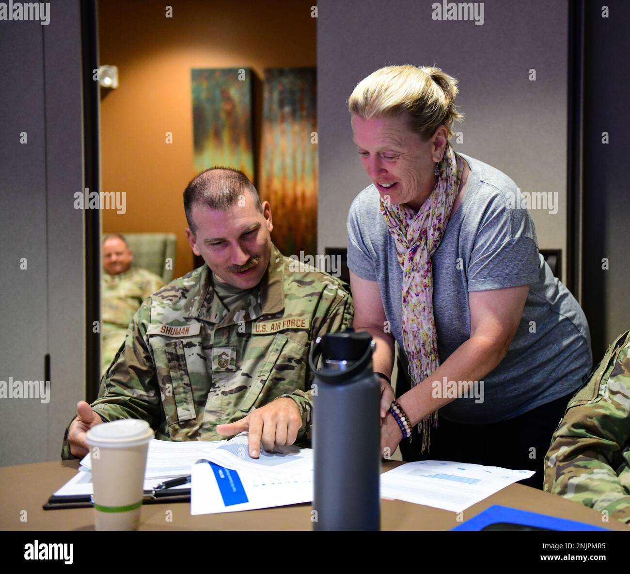 Senior Master Sgt. Jared Shuman, an executive officer assigned to the ...