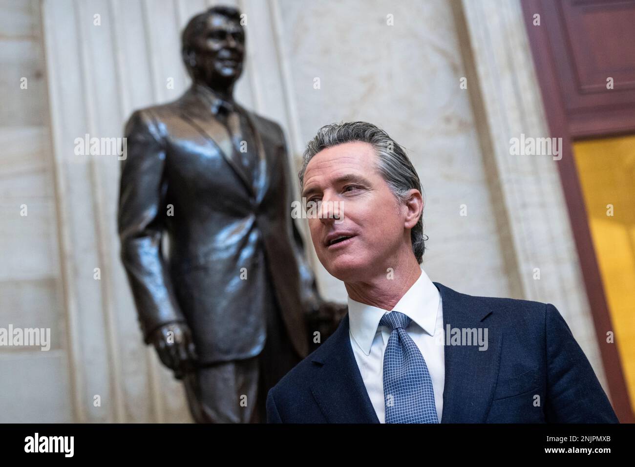 UNITED STATES - JULY 15: California Gov. Gavin Newsom (D) is seen with ...