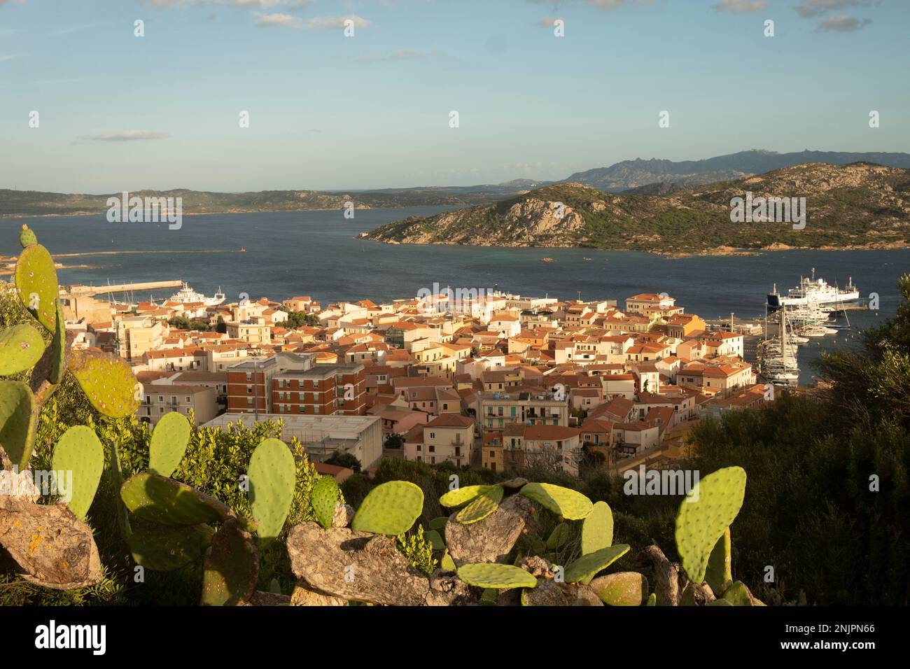 View over La Maddalena island, and Archipelago of La Maddalena National ...