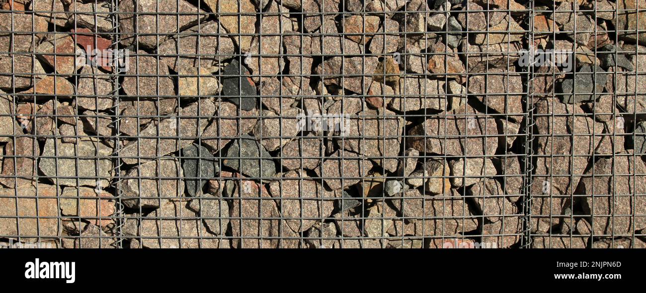 Gabion, texture, background. Gabion net frequent part (design). New ...